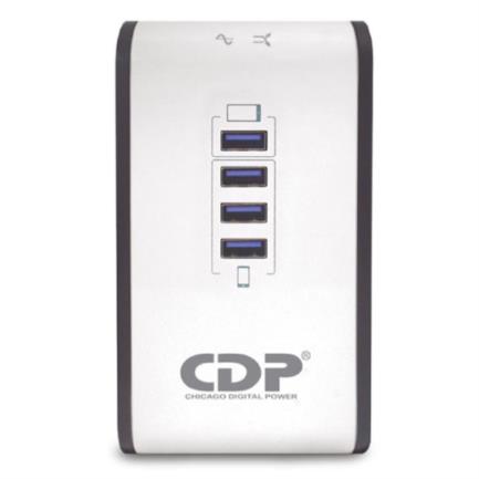 Regulador de Voltaje CDP R2CU-AVR 1000VA/500W 8 Contactos 4 Puertos USB - Nidbit